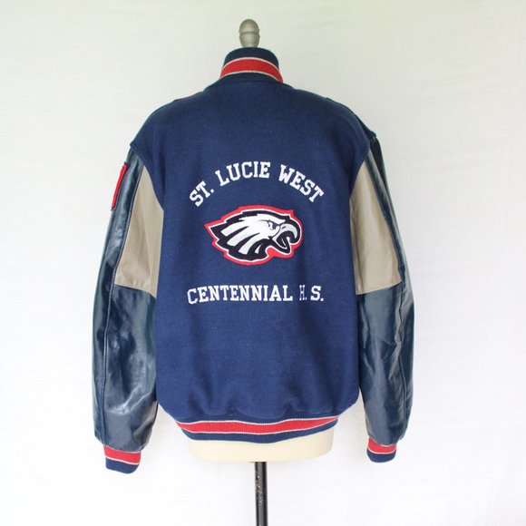 Neff | Jackets & Coats | Neff Eagle High School Wool Vegan Leather ...